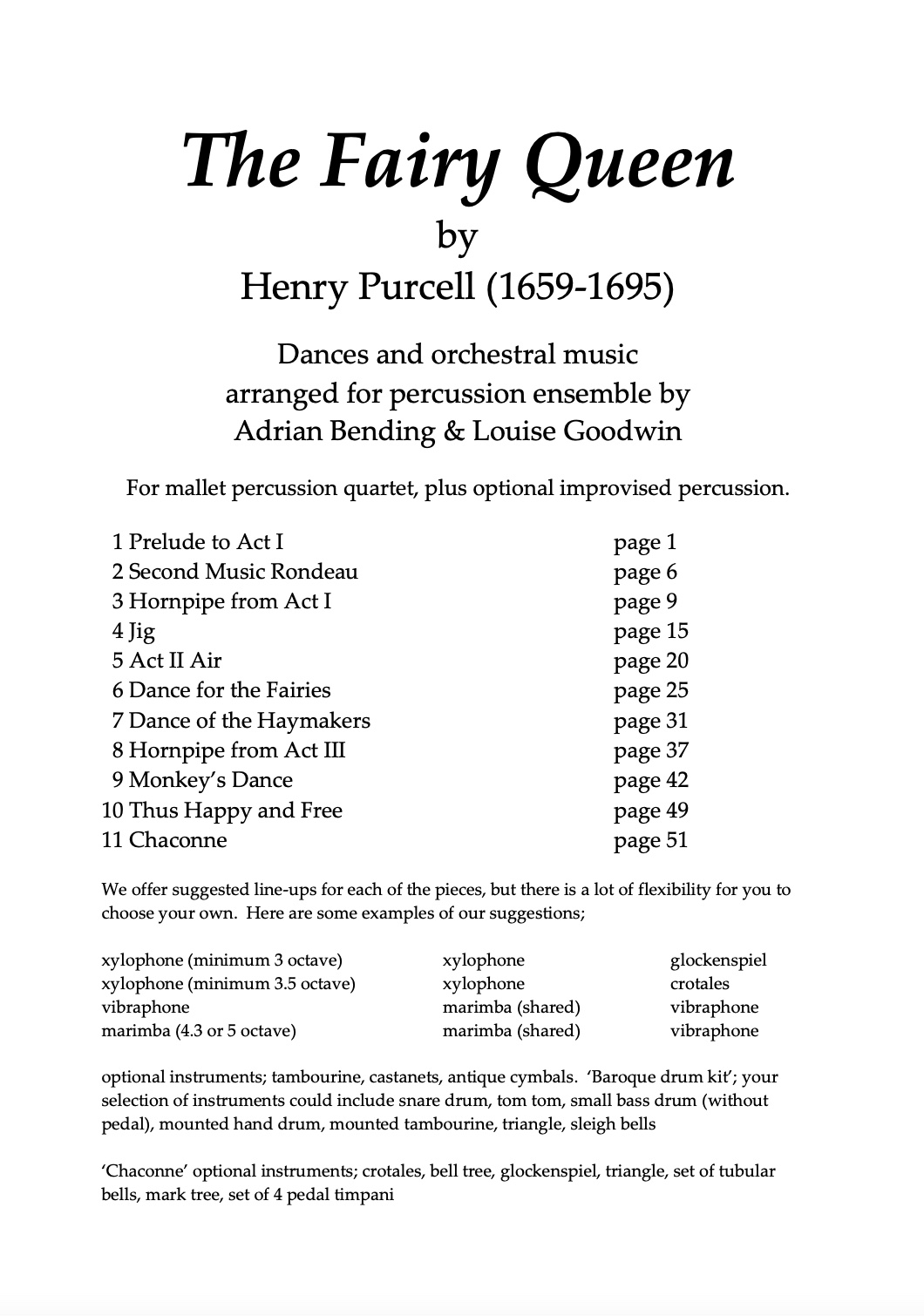 Purcell Percussion Project | Adrian Bending